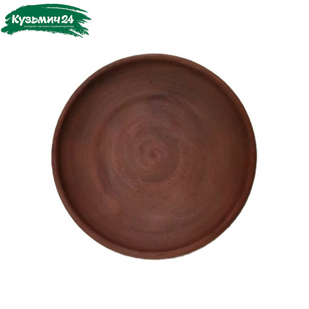 Тарелка десертная Гжельская гончарня, глина, коричневая, 165 мм