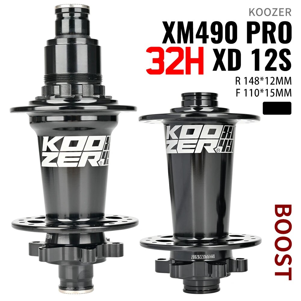 Втулки KOOZER XM490 PRO BOOST для горных велосипедов Black BOOST XD 32H