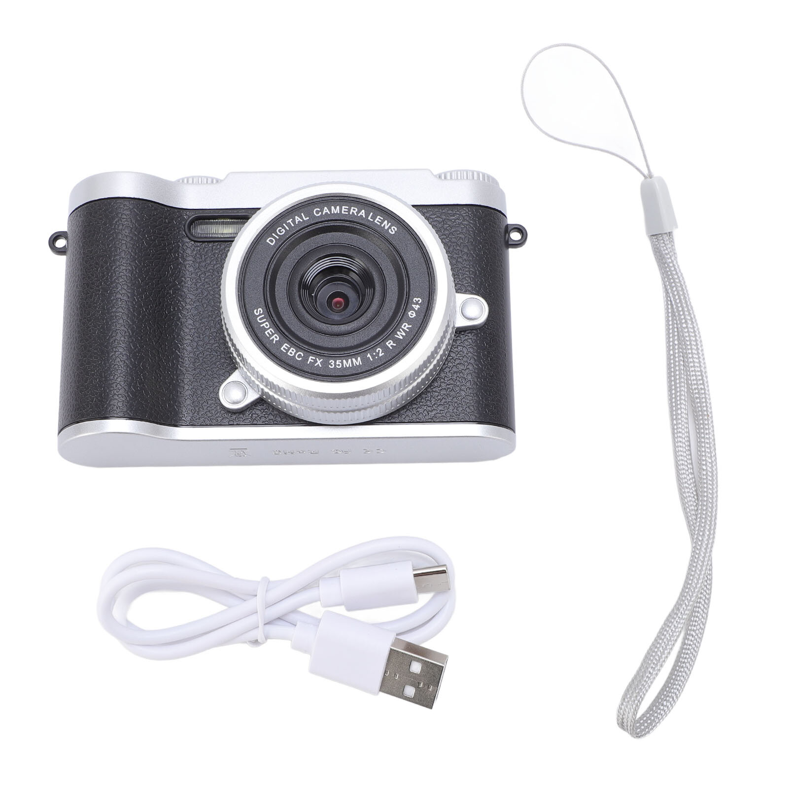 Цифровая камера для подростков 48MP HD Dual Lins Auto Focus 8x цифровой Zoom Antif Shake Pocket Компактная камера для фотографии черная