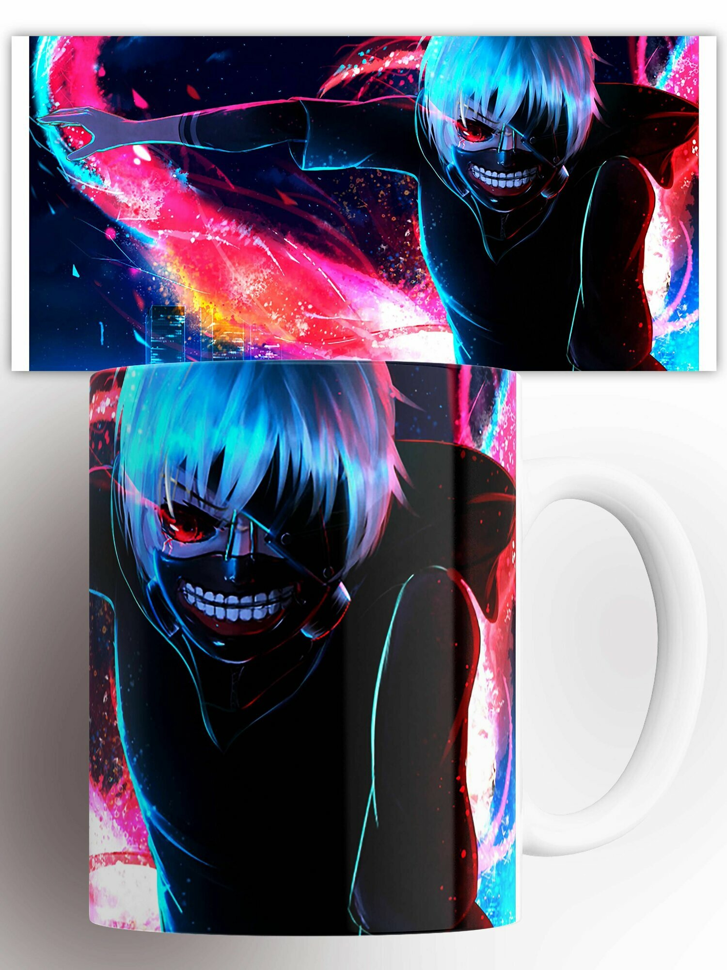 Кружка аниме Токийский Гуль Канеки Кен 330 мл