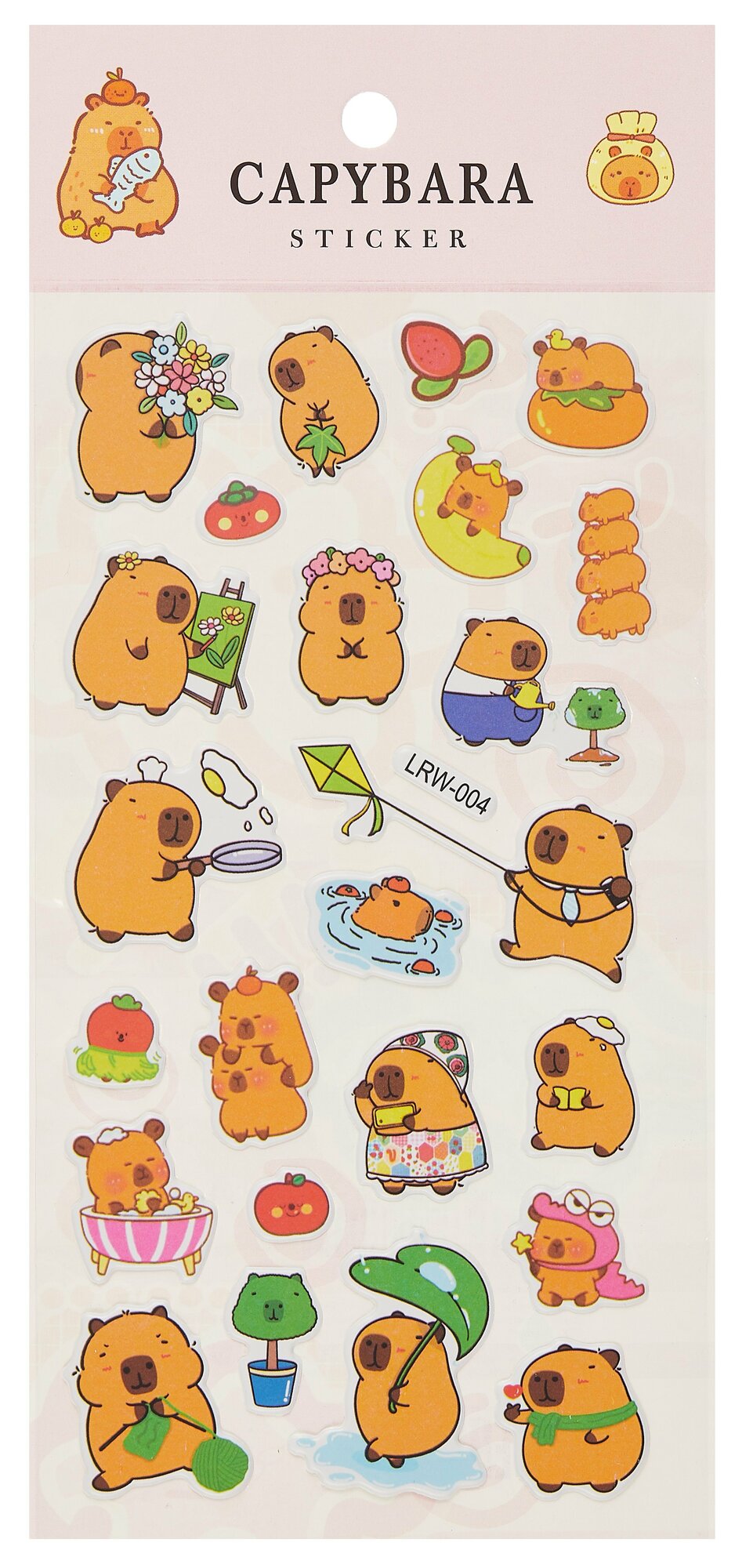 Наклейки Капибара (LRW-004) (упаковка) Bookvalno