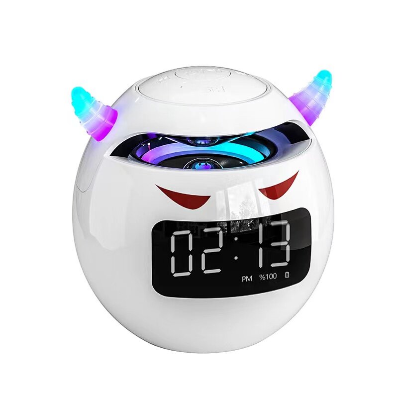 Умная колонка HAIMIANTU 304868, White [Ultimate Edition] - Alarm Clock + HIFI Sound Quality + AI Voice, multicolor