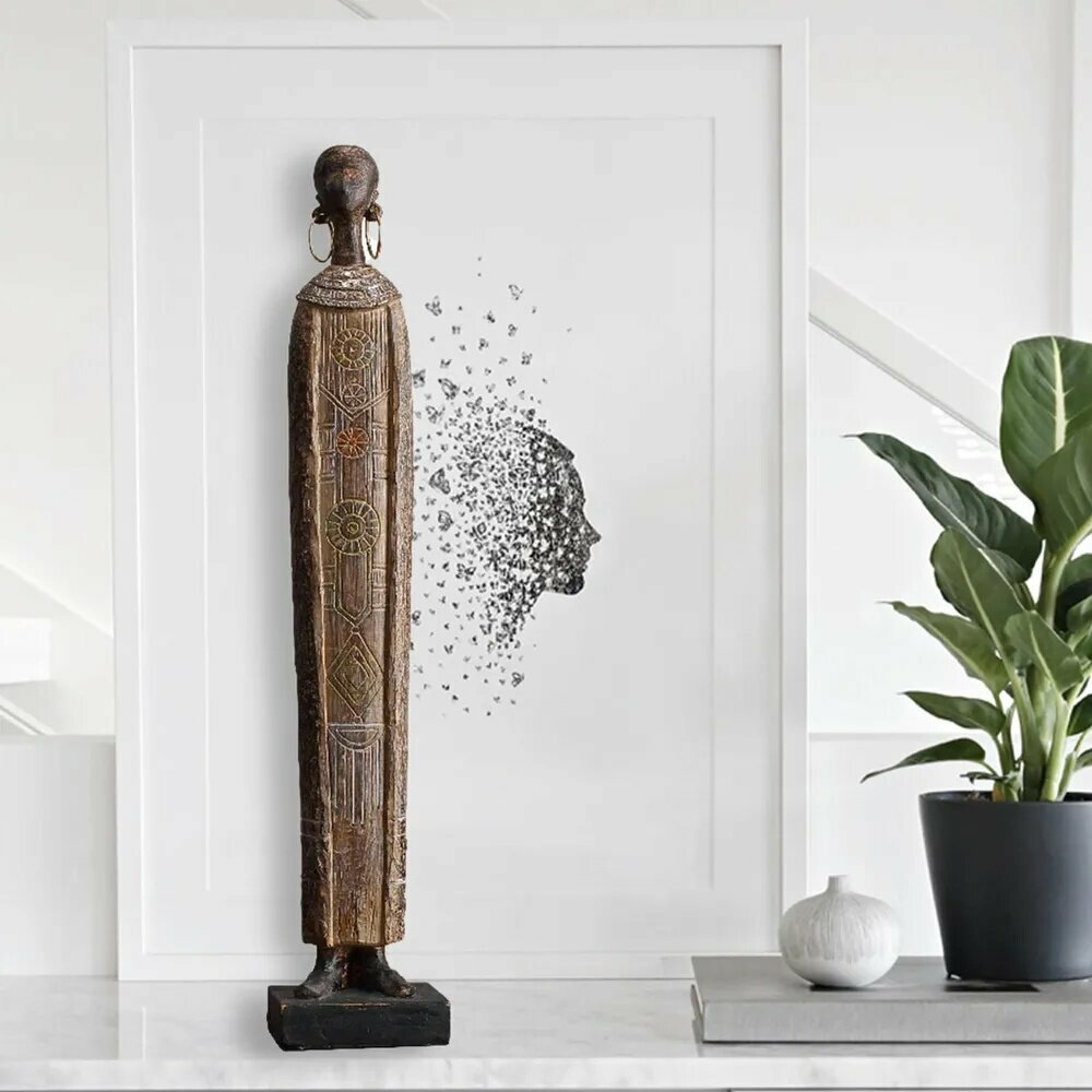 Африканские статуи и скульптуры Настольные украшения 7 см х 6 см х 37 см