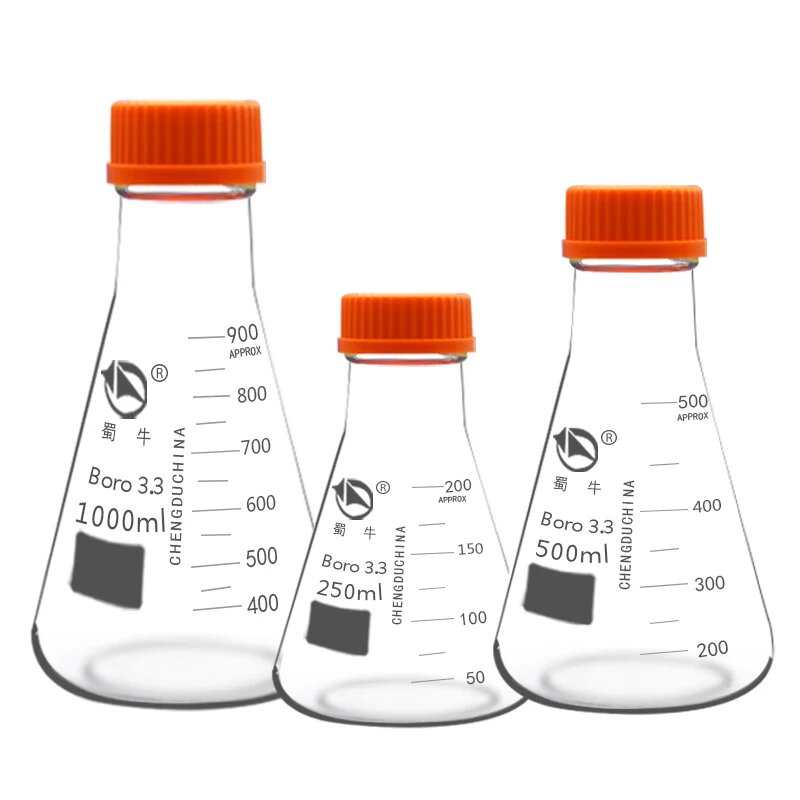 Треугольные колбы из боросиликатного стекла 250/500/1000/2000 мл 250ml