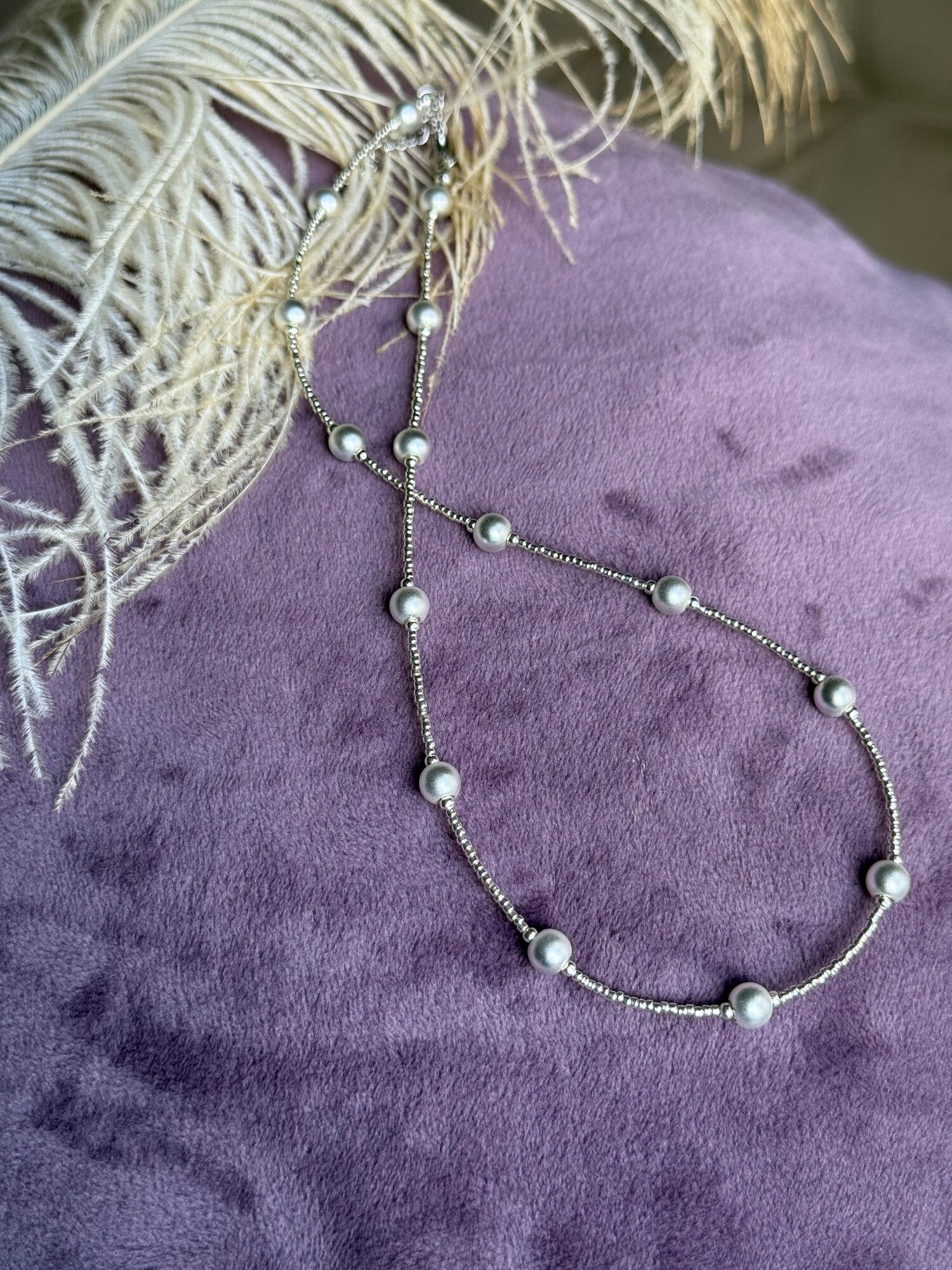 Колье, гематит