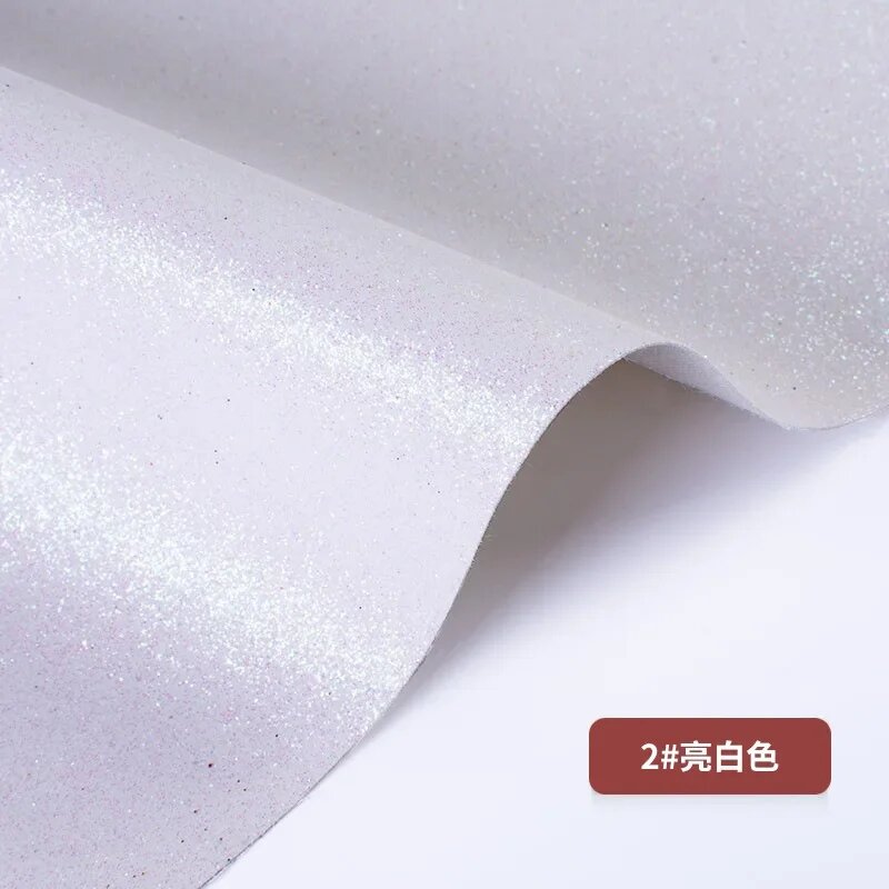 Блестящая искусственная кожа PU ткань 1,38 м шириной 02 bright white