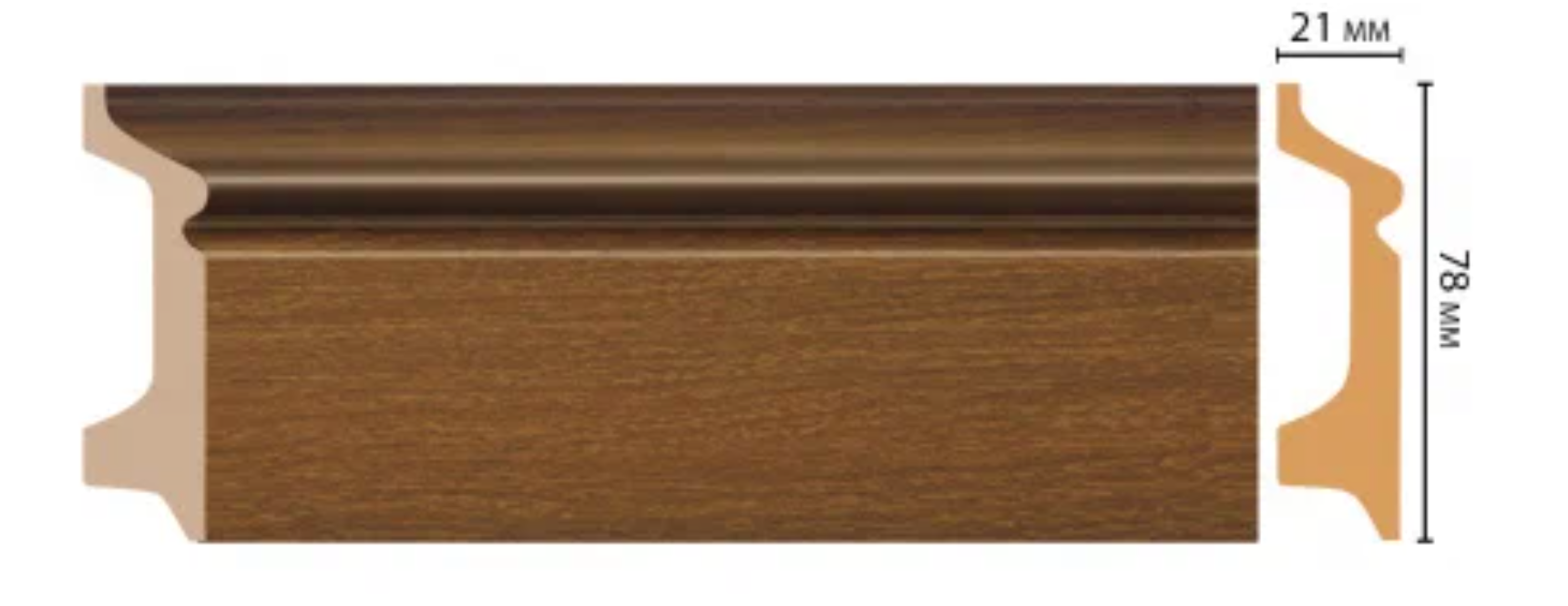 Плинтус напольный Decomaster D122-85 ШК/16 В78хШ21хД2400 мм / Декомастер.*