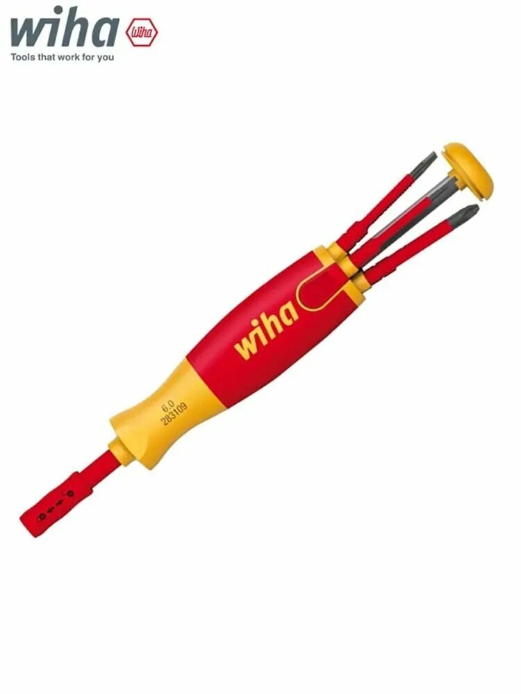 Отвертка Wiha 38611 1000 В с библиотекой инструментов Безопасная отвертка Phillips для хранения Для электриков