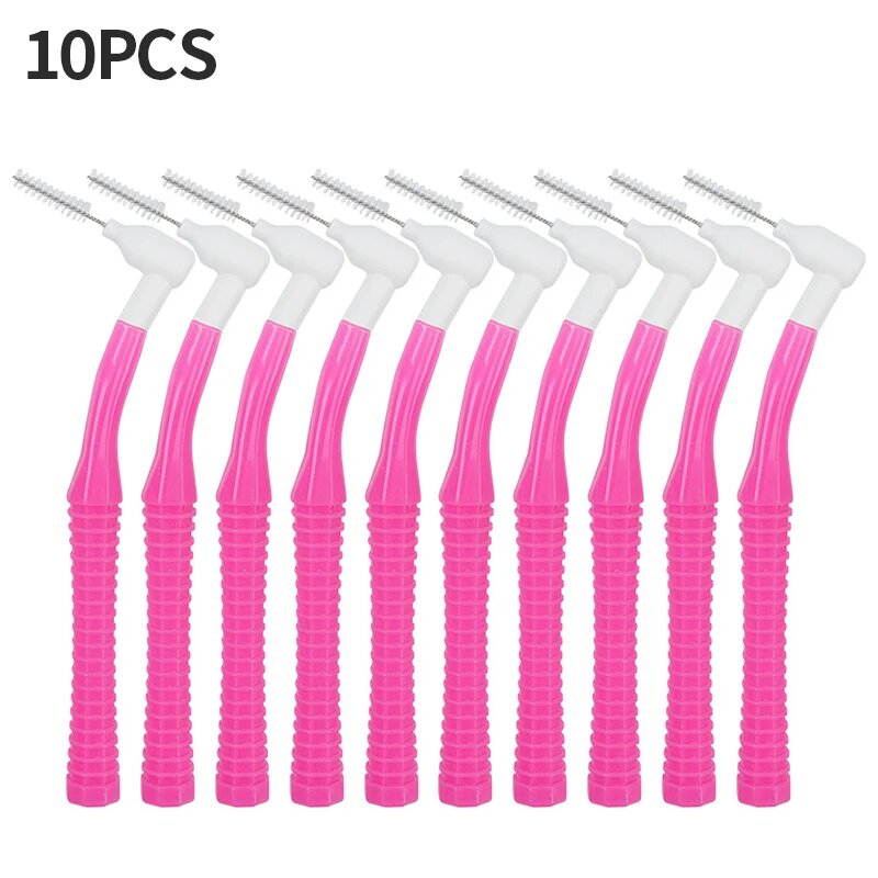 NICOO EYELASH Мини-кисти для бровей 10 шт. 10pcs rose red