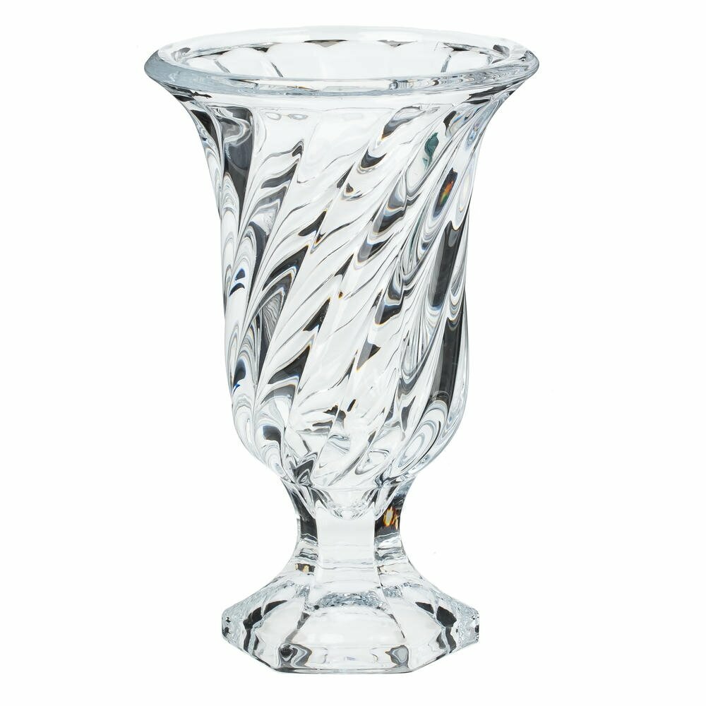 Ваза стеклянная, 390 мл, 12х12х18,5 см KSM-819357