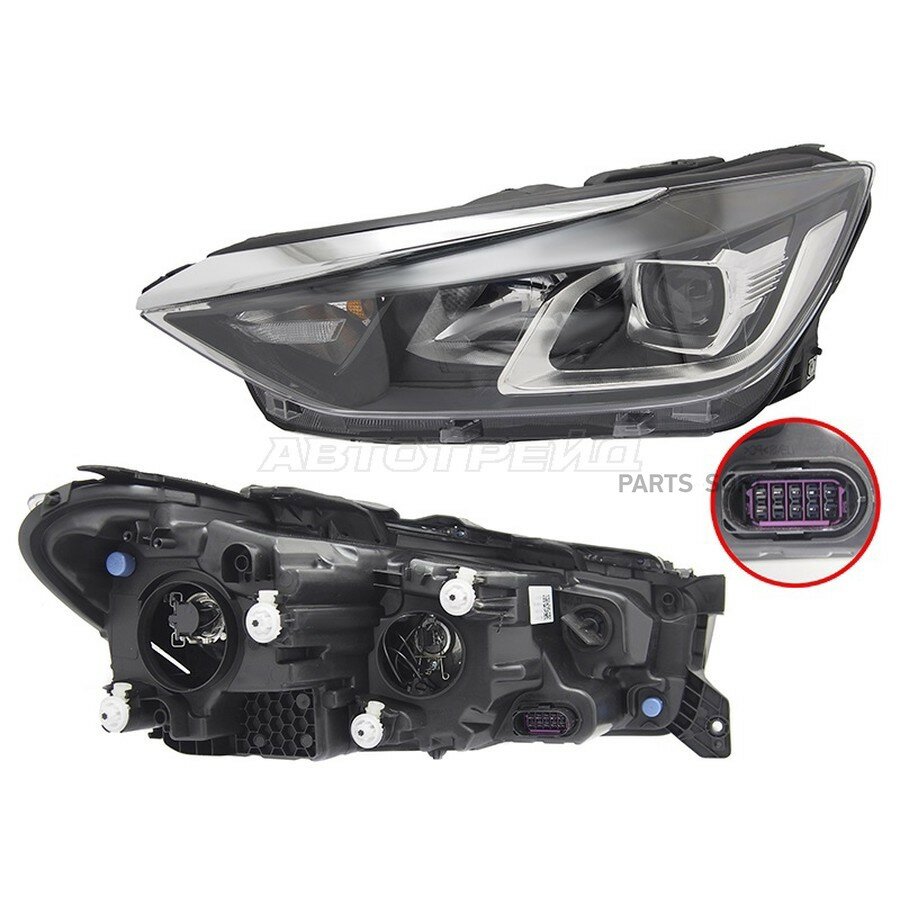 Фара BAIC U5 Plus 21- (Слева/ Галоген/ С электрокорректором) от официального дистрибьютора, SAT, артикул ST11BCU5L