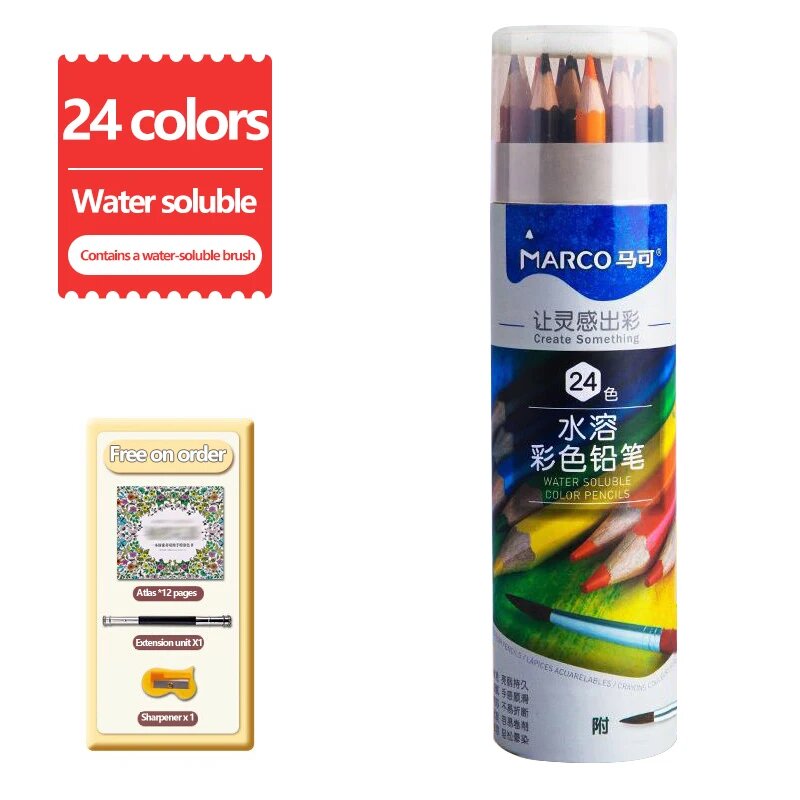 Набор цветных карандашей Marco 24/36/48/72 профессиональный масляный деревянный мягкий акварельный карандаш для школы, рисования, эскизов, художественные принадлежности