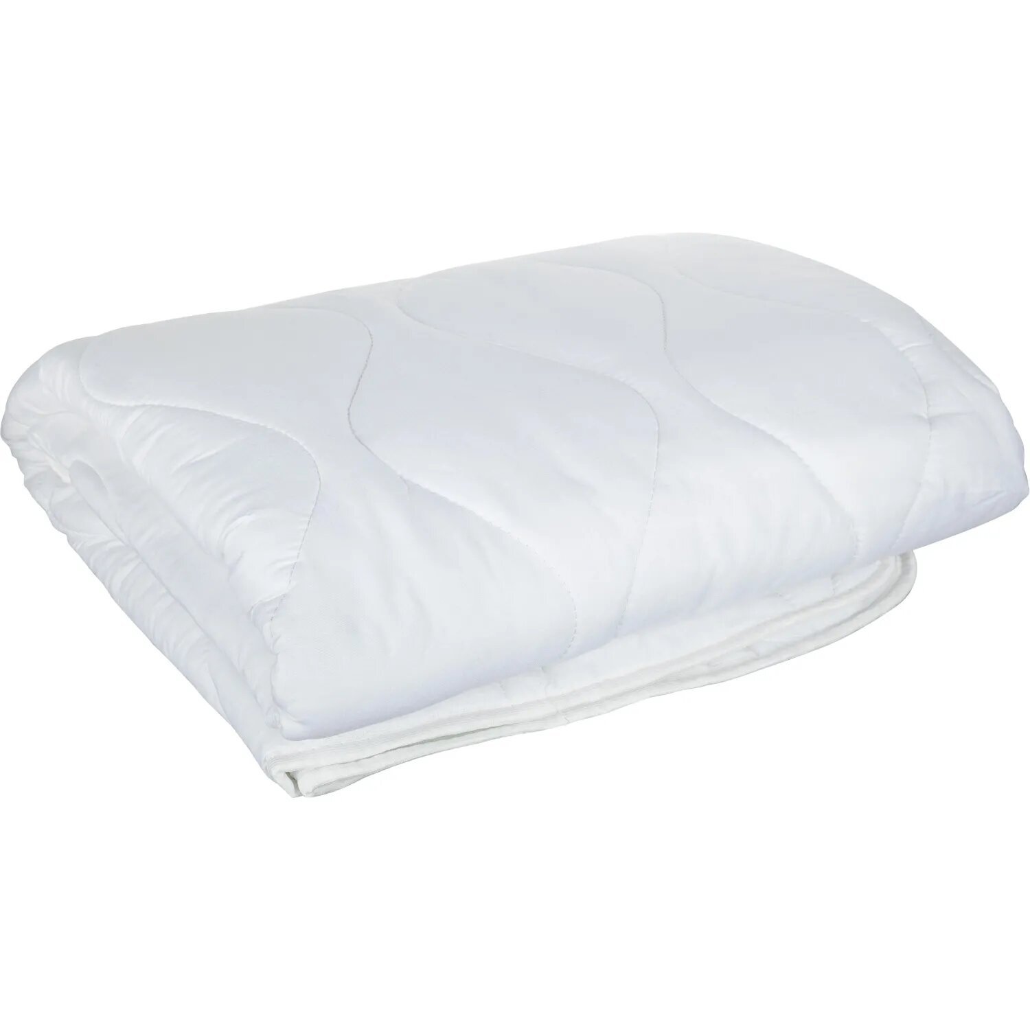 Одеяло Luscan 140х205 стег, кант, 300-350гр/м2 (холлофайбер/микрофибра), бел