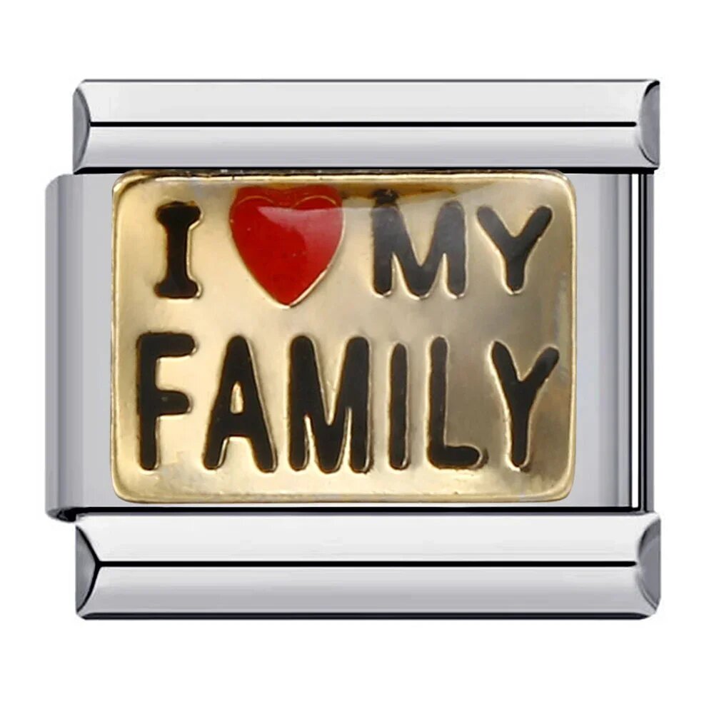 Браслет Gemosa "I Love My Family" из нержавеющей стали, ICJ242