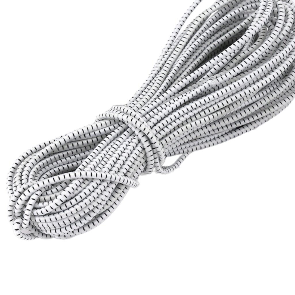 10 метров, эластичная веревка, круглая высокоэластичная резиновая веревка-черный точечный цвет на белом фоне