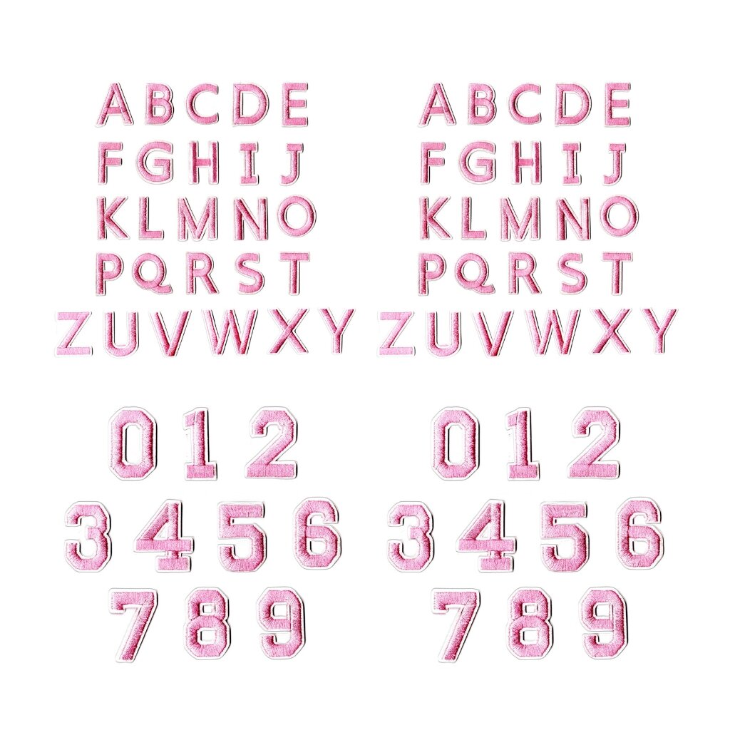 Набор из 72 вышитых букв и цифр для одежды, сумок и рукоделия