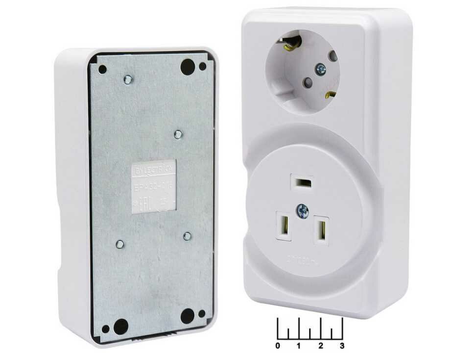 Розетка для электроплит 3pin 32A + розетка электрическая с землей 16A Bylectrica (БРА32-016)