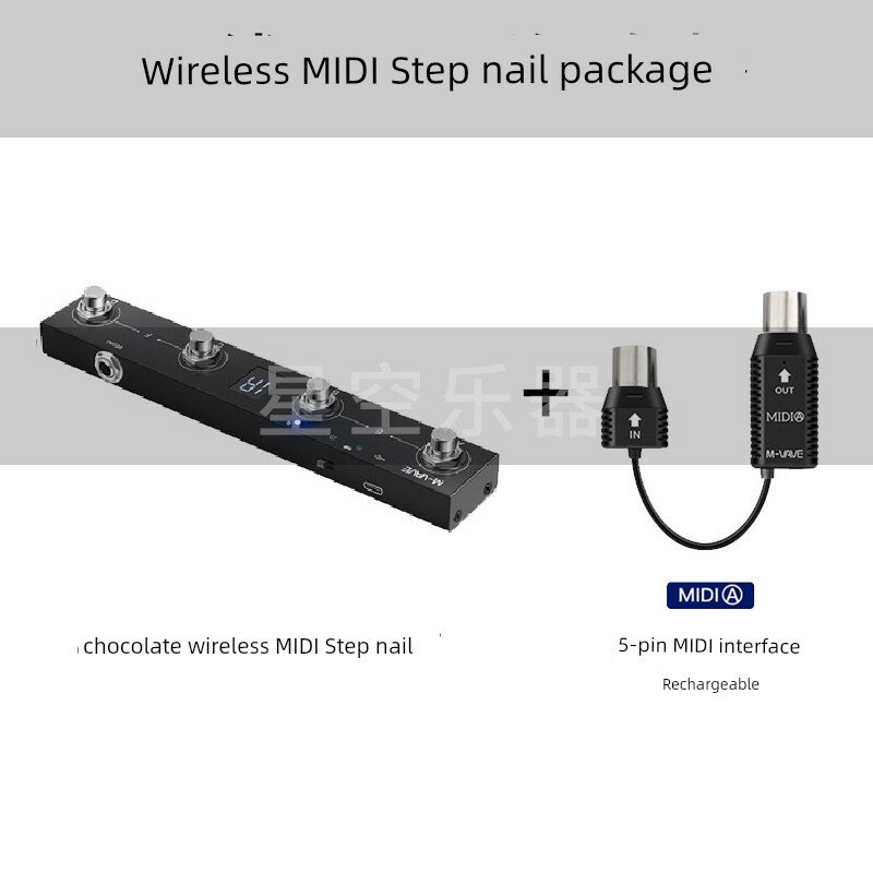 MIDI Bluetooth-контроллер с беспроводным передатчиком MIDI A (5-контактный разъем, встроенная батарея) для гитарной игры