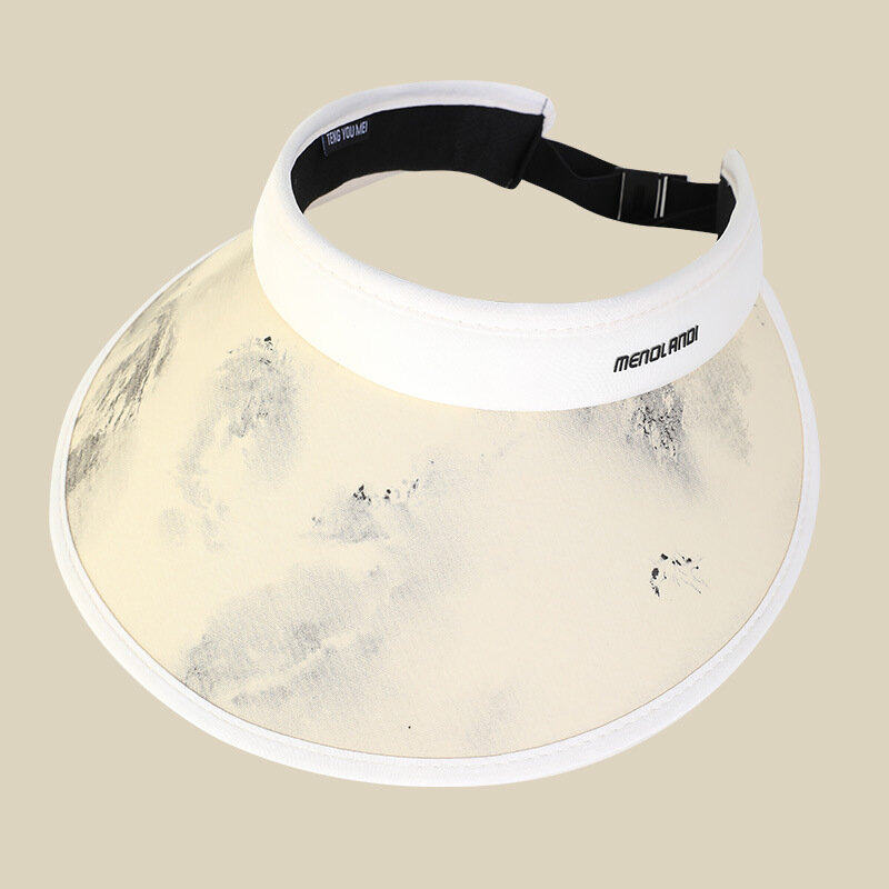 Новый китайский стиль, ретро, национальный стиль, солнцезащитная шляпа для женщин, летний солнцезащитный козырек, пустой топ, шляпа с большими полями, роспись тушью, древний стиль, национальная