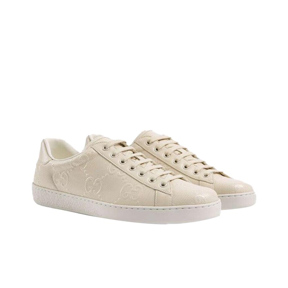 Кроссовки GUCCI ACE, размер EU 46 стопа (31CM), бежевый — фото 1