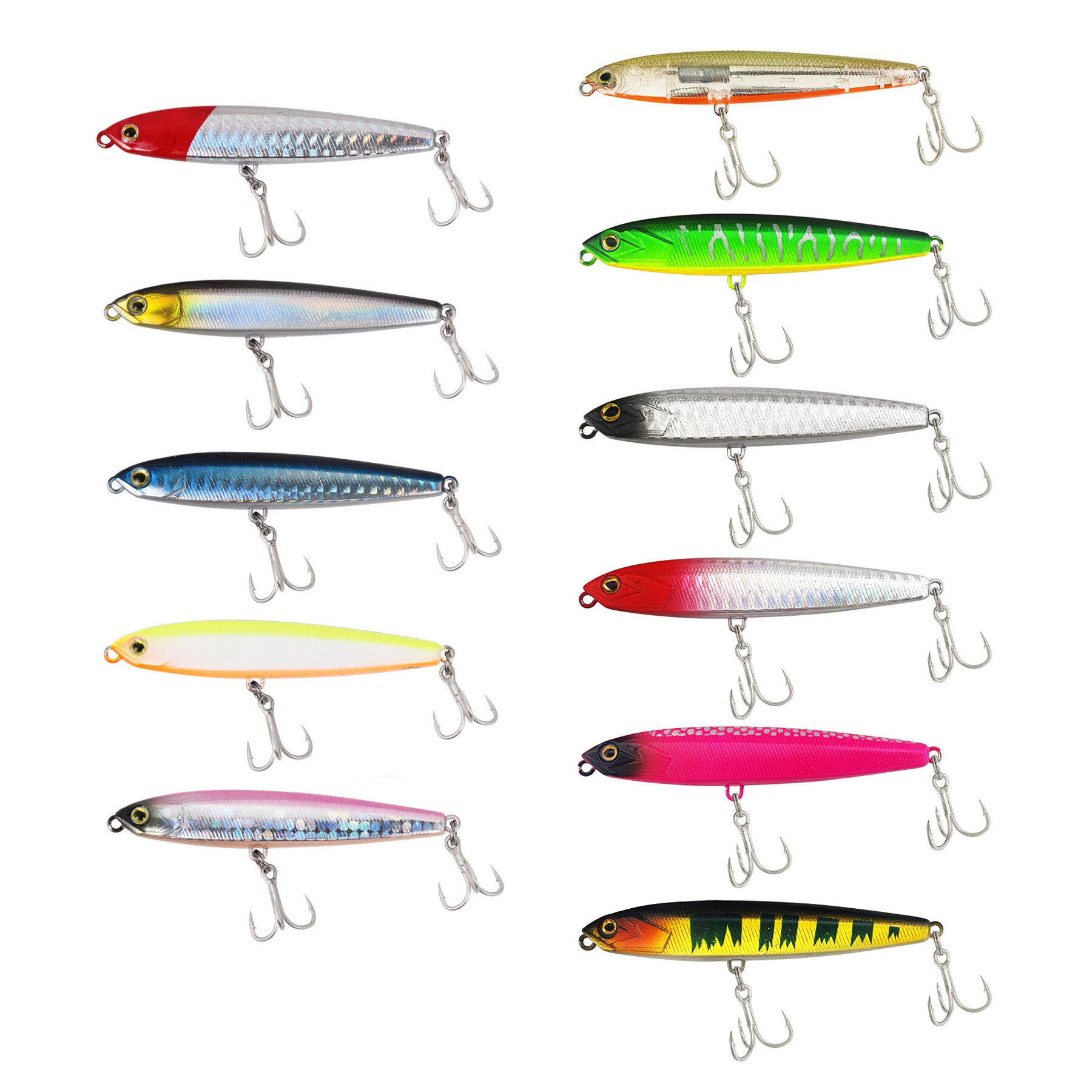 Набор воблеров приманок-карандаш, тонущая, с системой гравитационной передачи 8,5 см/14 г, 11шт, разноцветные