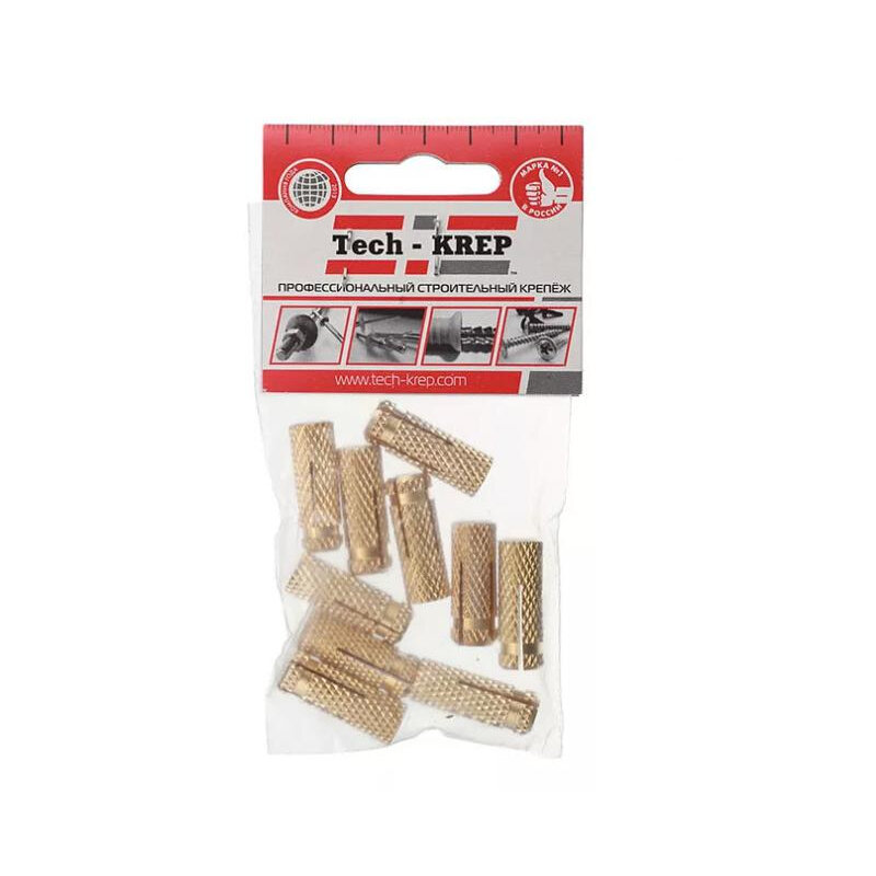 Анкер забивной М8 латунь (пакет) (уп.10шт) Tech-Krep/, ZITAR 106745 (1 упак)