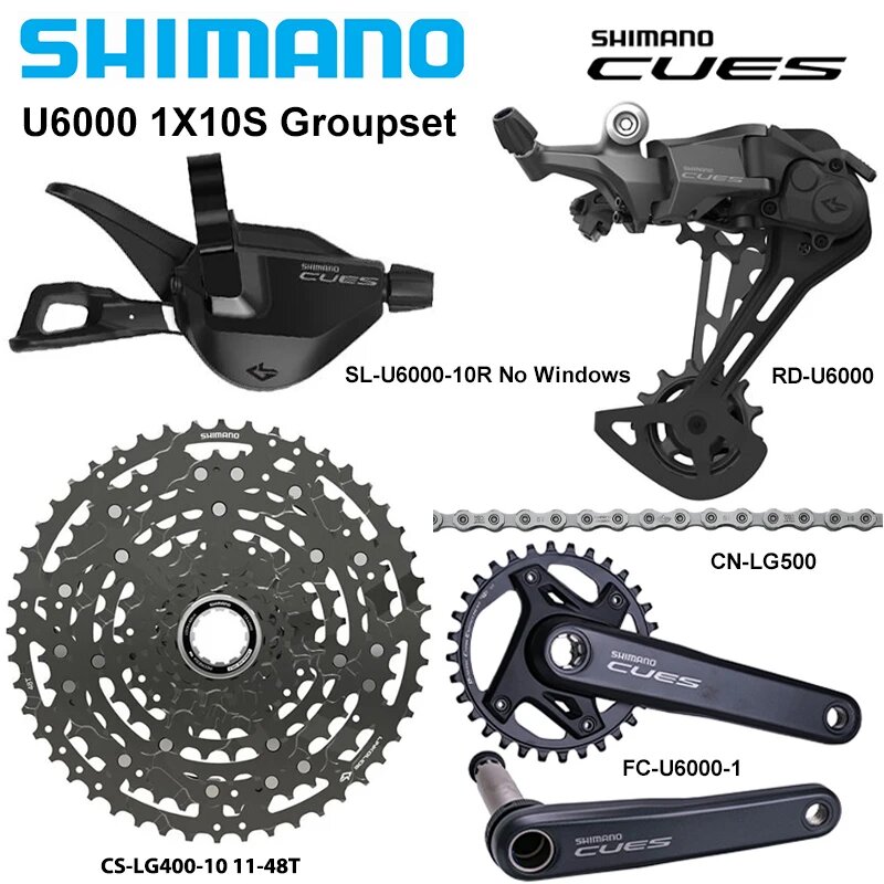 Комплект Shimano Cues U6000 10 скоростей BB-MT501, 170mm, CS-LG400-10 48T N