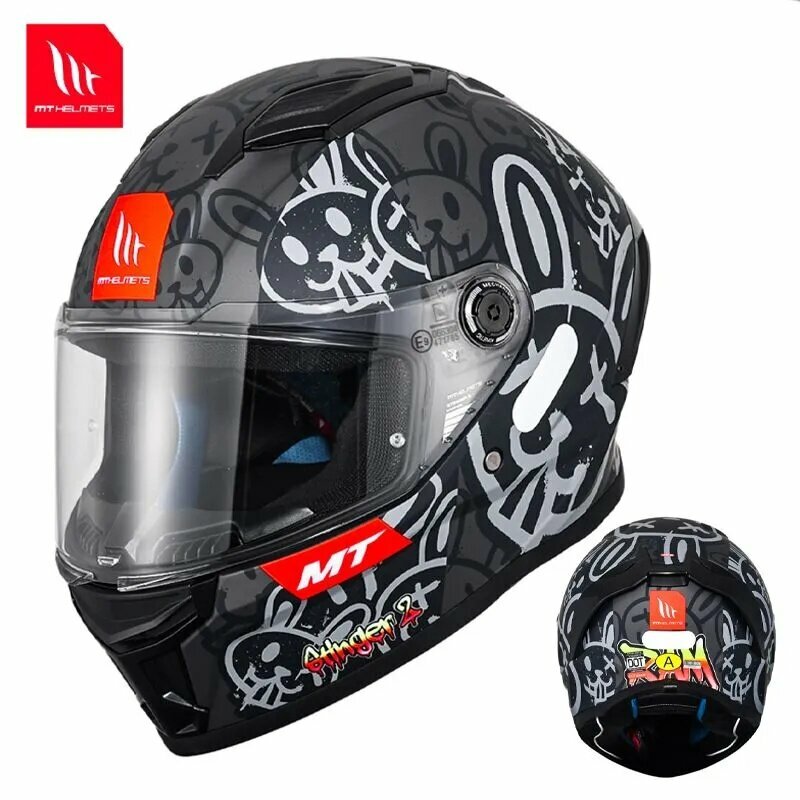 MT HELMETS Мотошлем, цвет: черный, серый, размер: L