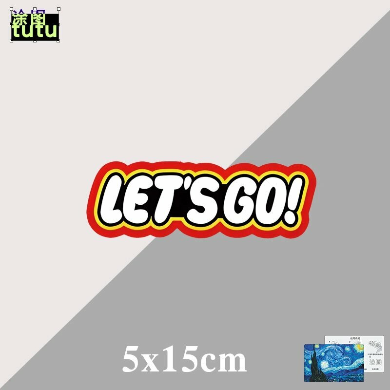 LEGO игрушечный логотип, наклейка на автомобиль, электромобиль, мотоциклетный шлем, светоотражающая декоративная