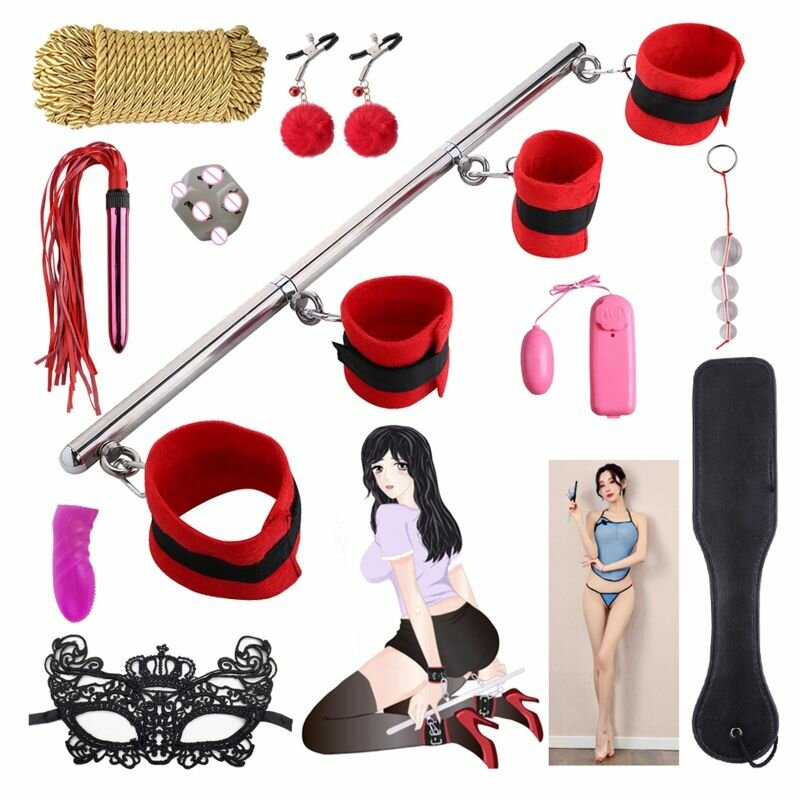 11 шт. /компл, секс-костюм для бондажа взрослых A5710-красный