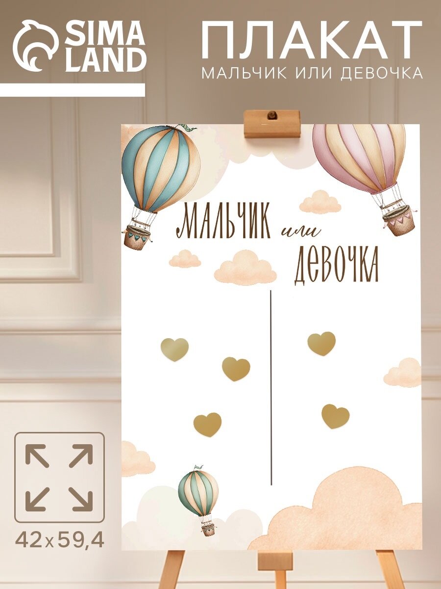 Плакат Страна Карнавалия "Мальчик или девочка", с наклейками, 59,4x42 см