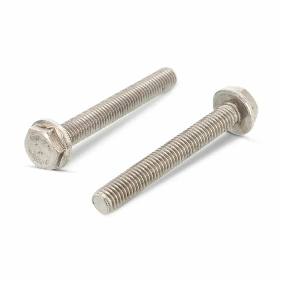 Болт, DIN 6921 M10x25/25 мм, А2 нержавейка с шестигранной головой, с фланцем без насечек 4 шт