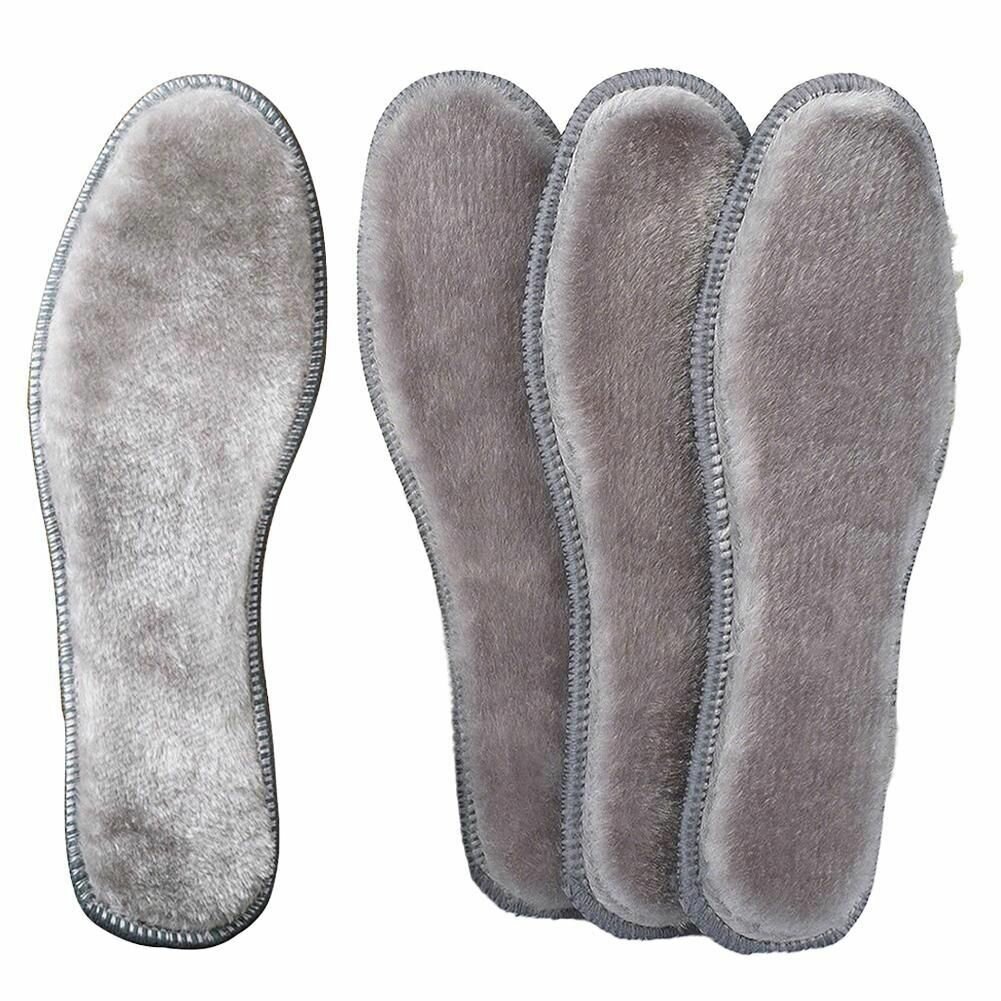 Стельки зимние тёплые ортопедические для обуви и кроссовок, мягкие, анатомические, амортизирующие вкладыши от плоскостопия мужские и женские