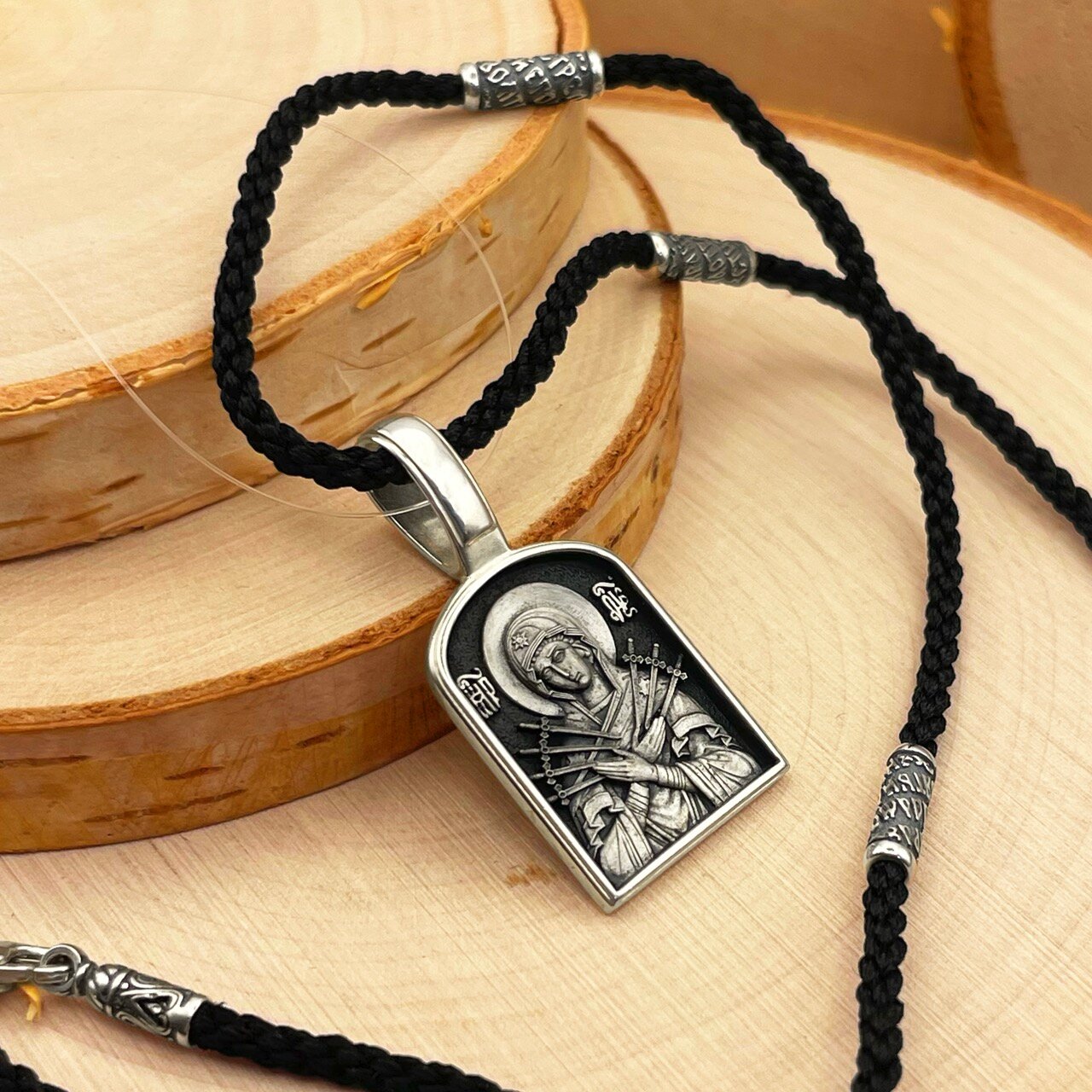 Комплект украшений, серебро, 925 проба, чернение, оксидирование