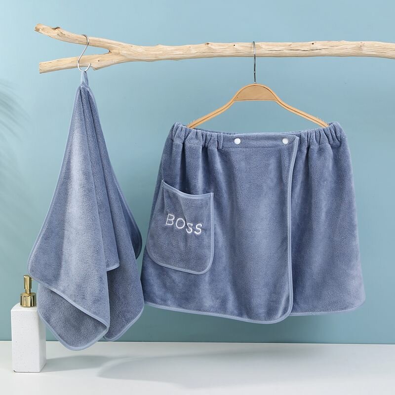 Килт банный мужской цвет синий