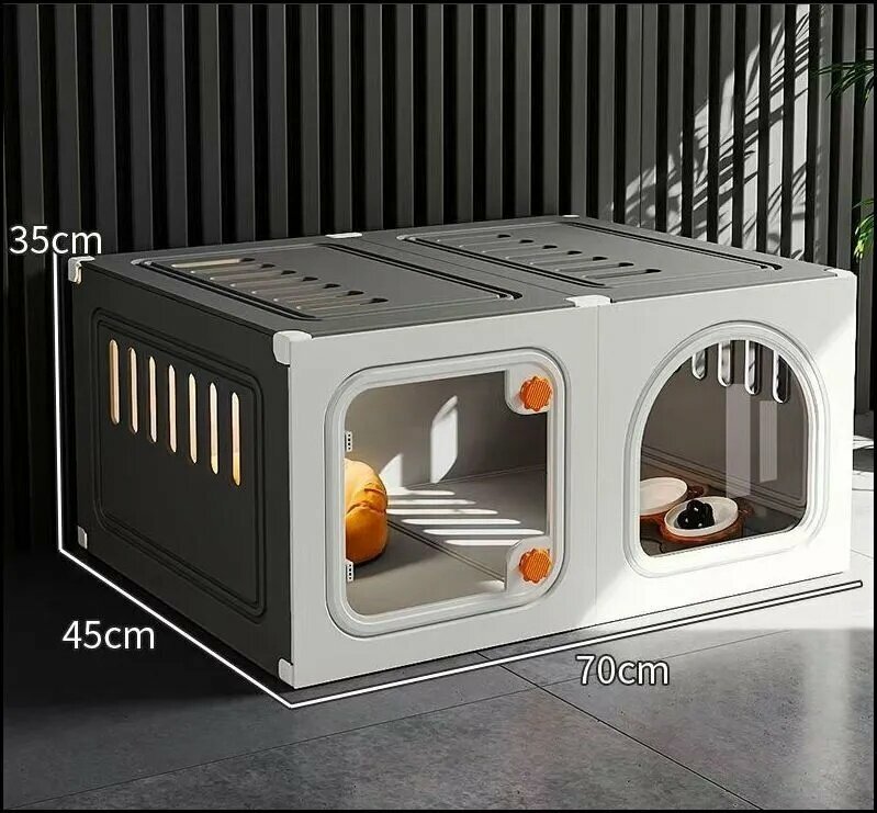 Вольер для животных Dogland, 70X 45х35 см/Пустая клетка.