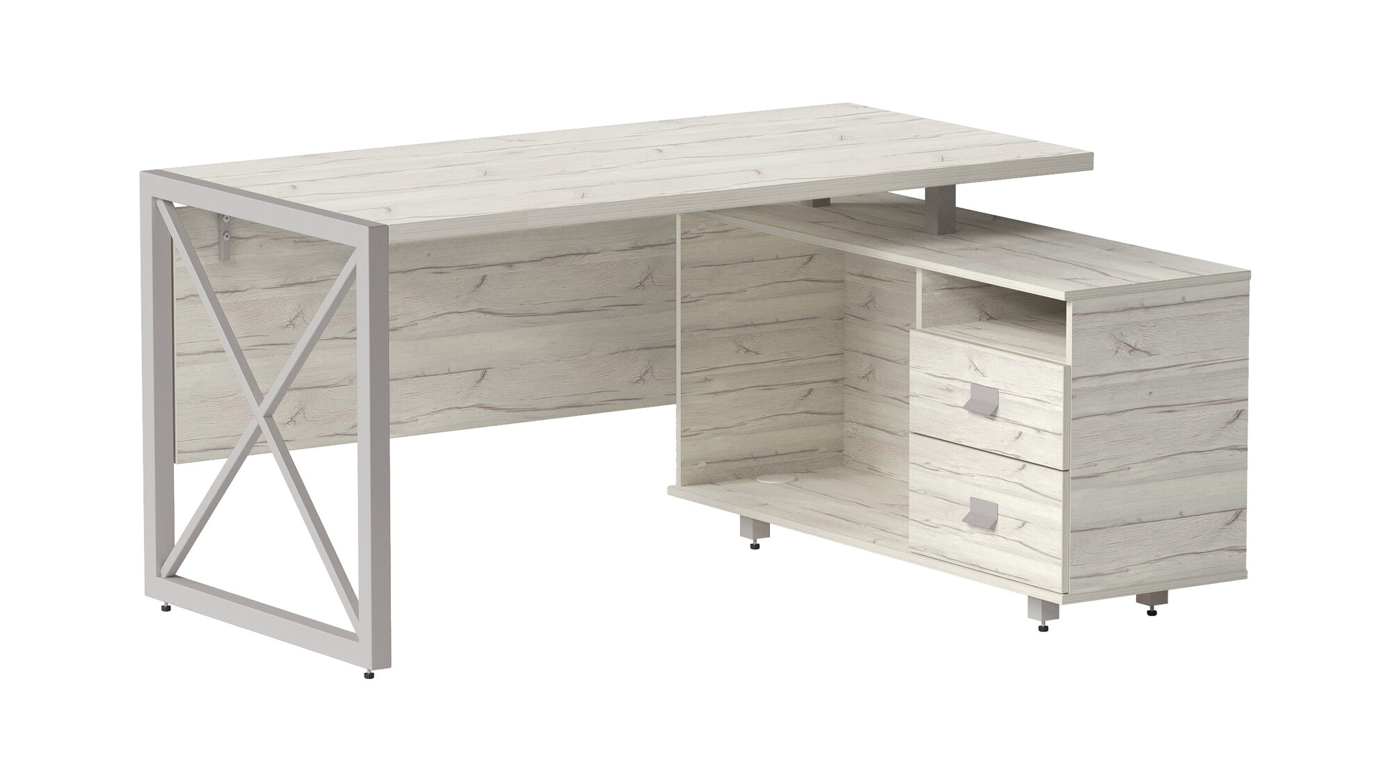 Стол рабочий универсальный "Хардвиг" (ЛДСП юта/грей беж), 150х75х76 см