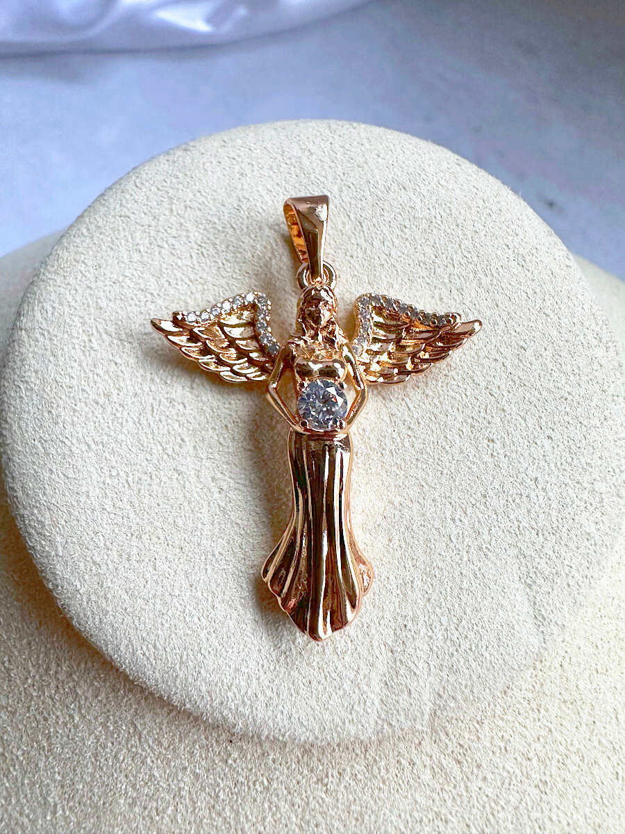 Крестик, фианит