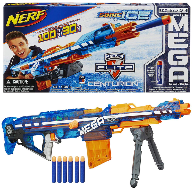 Бластер Нерф Элит Центурион (пули со свистом) - Nerf N-Strike Elite Sonic Ice Centurion B0578