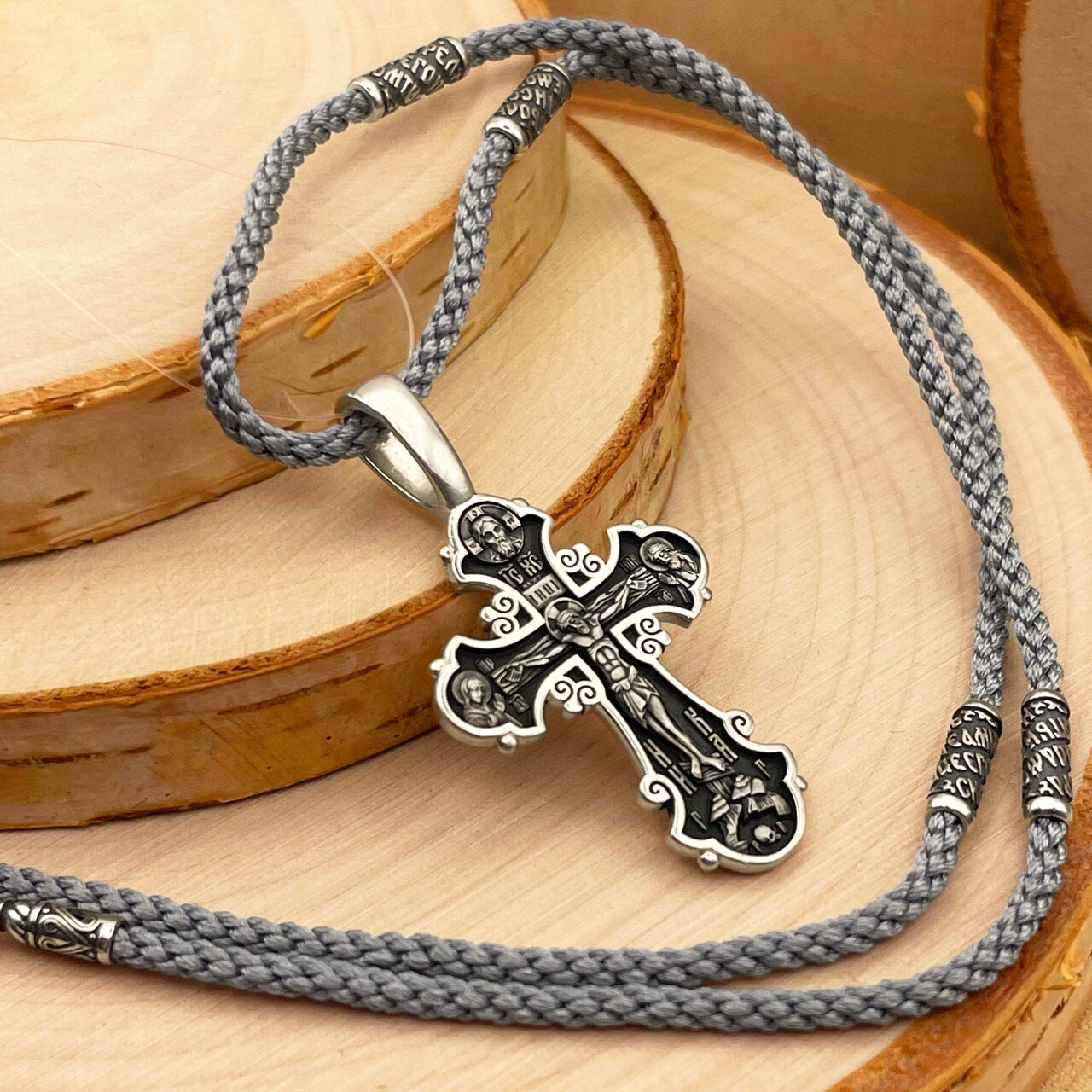 Комплект украшений, серебро, 925 проба, чернение, оксидирование