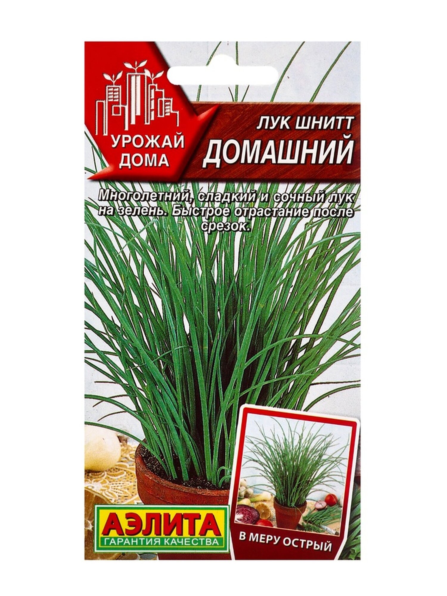 Семена Агрофирма аэлита Лук шнитт "Домашний", многолетний, 0.3 грамма