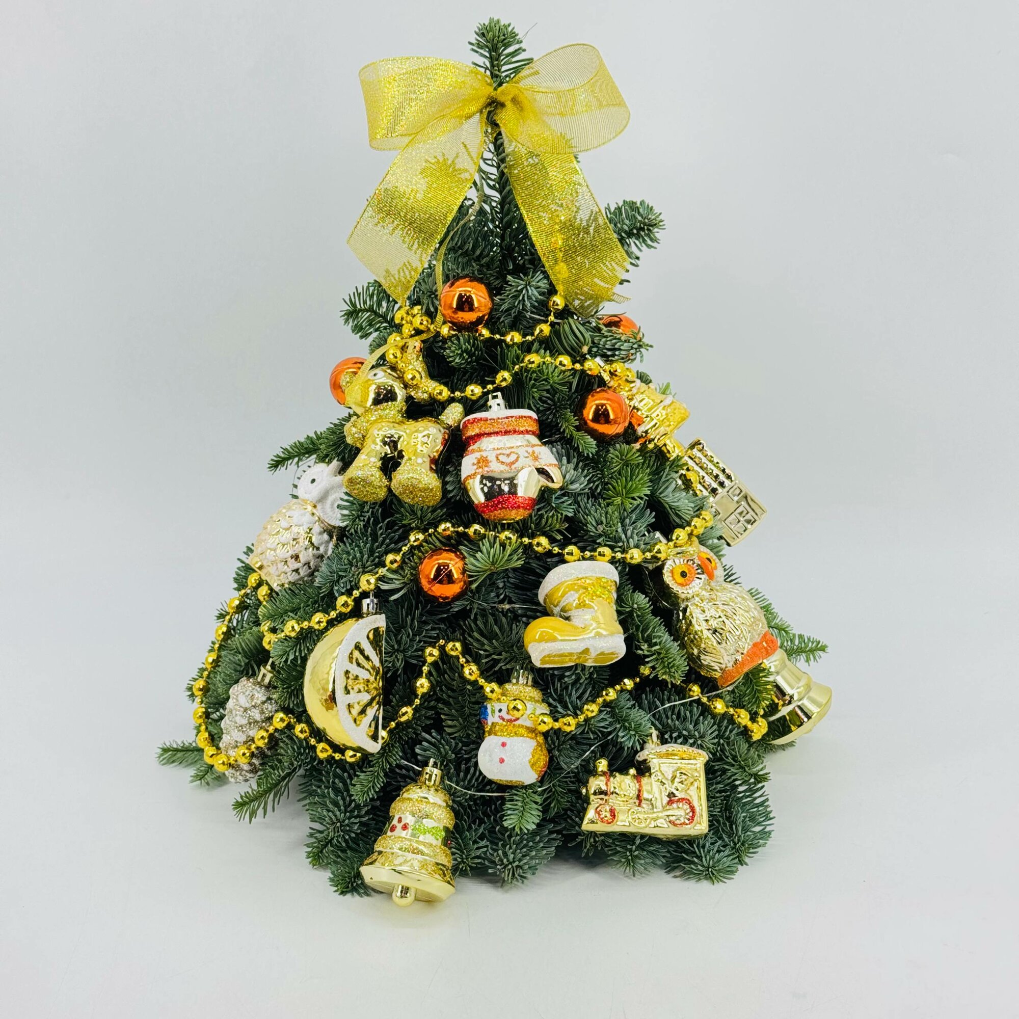 Новогодняя ёлка 40 см ручной работы из веток живого нобилиса. Ёлочка из СССР