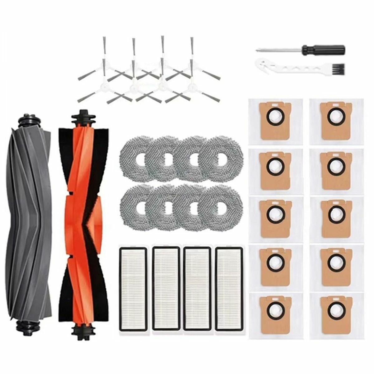 Запасные части для пылесоса с боковой щеткой и тряпкой для швабры