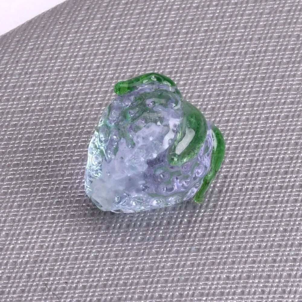 5 шт. ручная работа стеклянные бусины клубника Orbelle 15x13 мм Violet