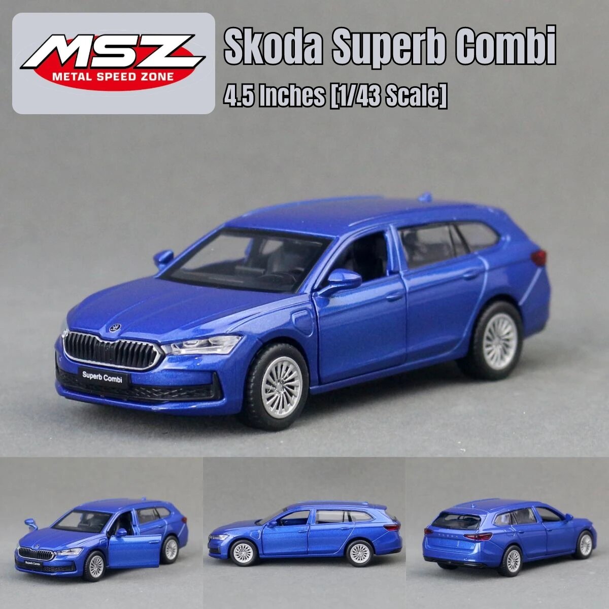 Caipo Skoda Superb Комбинированный металлический автомобиль 1:43 Синий