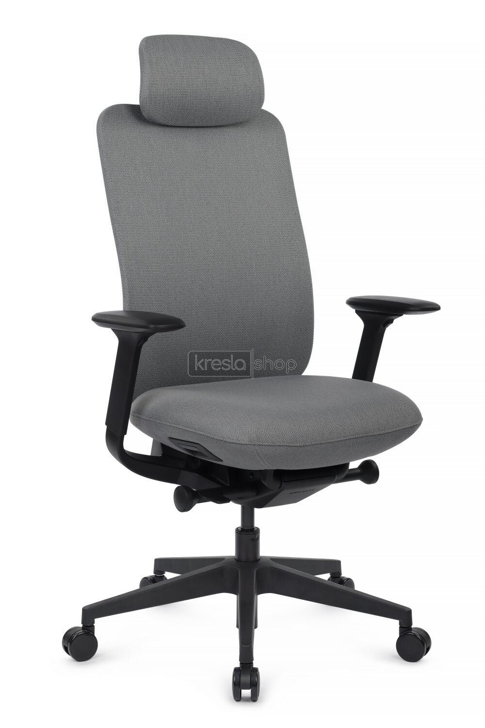 Кресло для персонала Riva Design Antler EAN-001A серая сетка, серая ткань, сиденье слайдер