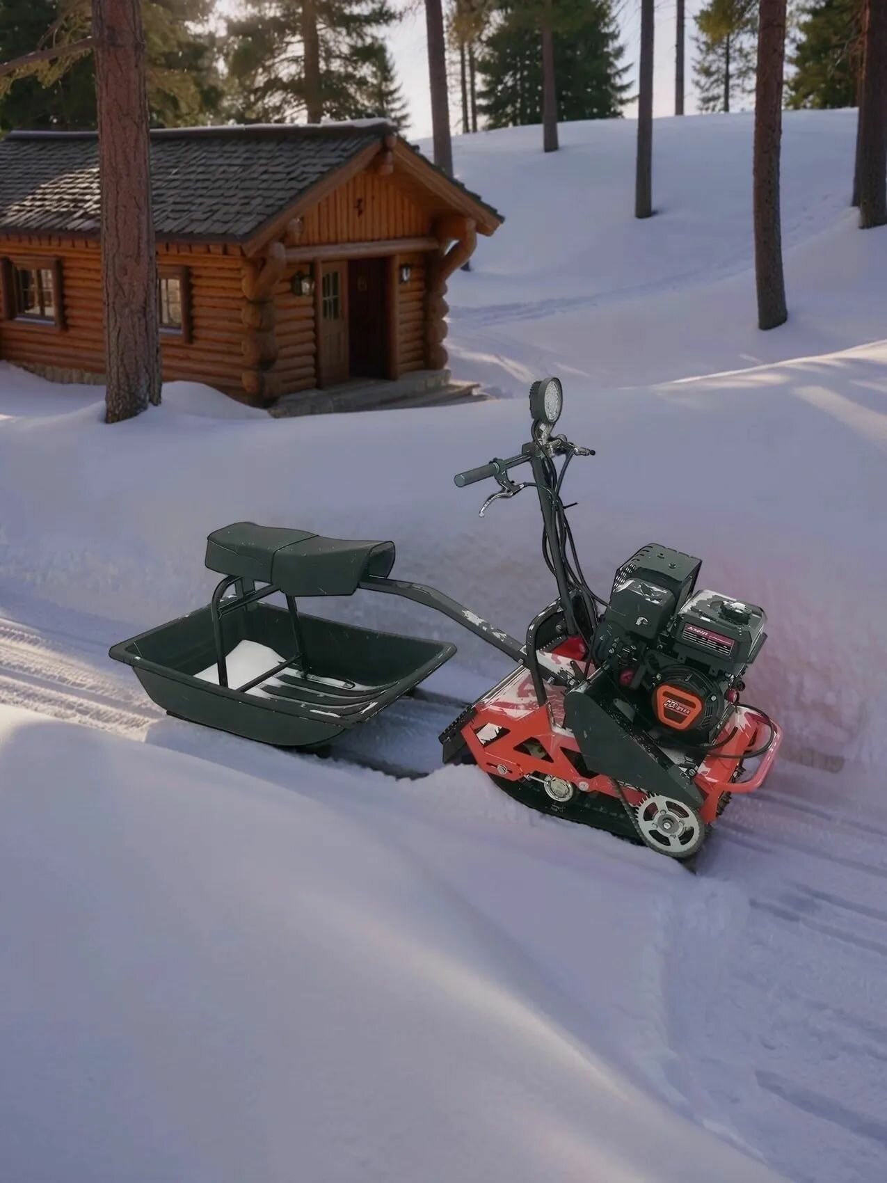 Мотобуксировщик компактный белка 2 - CVTL (+Фара) 8+ л. с, Вариатор TAV2-40