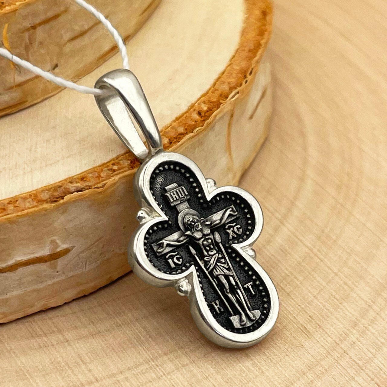 Крестик, серебро, 925 проба, оксидирование, чернение