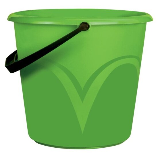 Ведро Лайма 6 л, без крышки, пластиковое, пищевое, с глянцевым узором, цвет зеленый, мерная шкала,