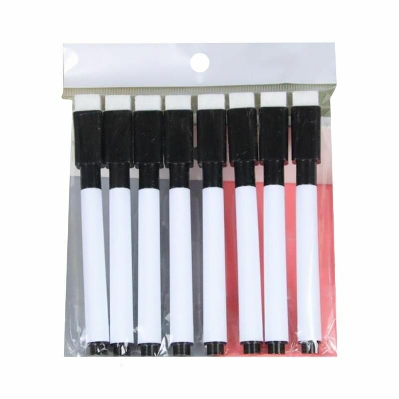 8 маркеров для белой доски с ластиком, Магнитный черный стержень b